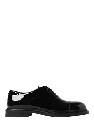 EMPORIO ARMANI Emporio Armani Black Patent Leather Lace-Up Oxford Shoes