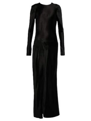 Christopher Esber Long Sleeve Ruched Slit Dress - Black