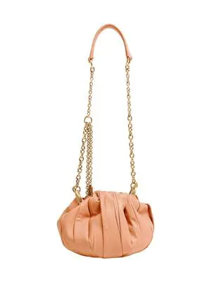 Chloé Plissé Clutch Bag - Nude