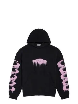 Balenciaga Medium Fit Distressed Hoodie - Black