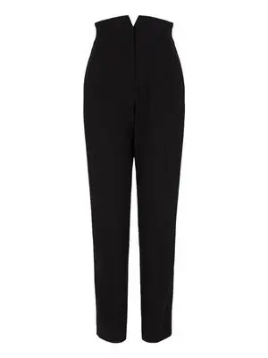 Emporio Armani Barathea Wool Casual Pants - Black