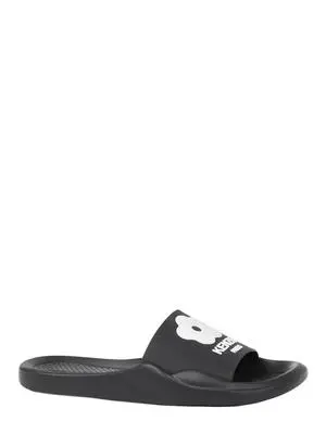 Kenzo Logo Patch Open Toe Slides - Black