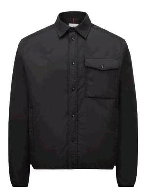Moncler Lapel Long-sleeved Casual Jacket - Black