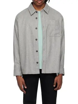 A.p.c. Button-down Patch-pocket Shirt - Gray