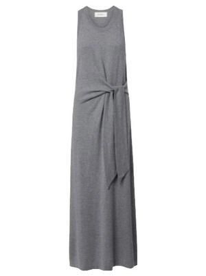 LISA YANG Angeline Cotton Cashmere Maxi Dress - Gray