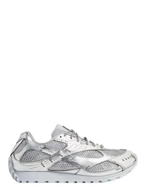 Bottega Veneta Orbit Lace-up Sneakers - Silver