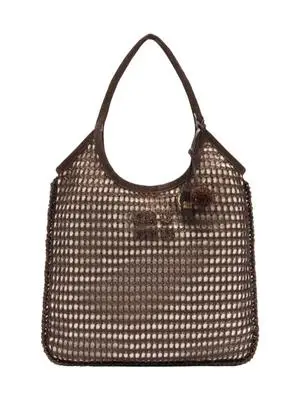 Miu Miu Crochet Shoulder Bag - Brown