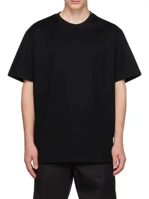 WOOYOUNGMI Logo-embroidered Cotton T-shirt - Black
