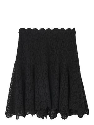Burberry Floral Lace Mini Skirt - Black