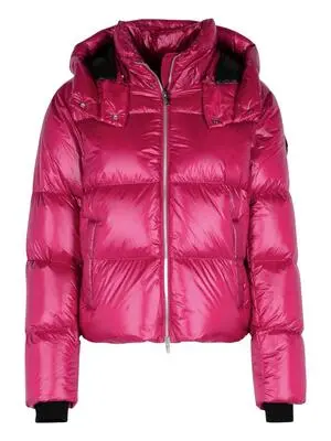 Moose Knuckles Down Jacket With Logo Patch - Fuchsia
