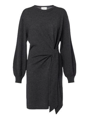 LISA YANG Gabrielle Gathered Cashmere Sweater Dress - Black