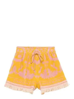 Zimmermann Zimmermann Wylie Jacquard Logo Pattern Shorts No