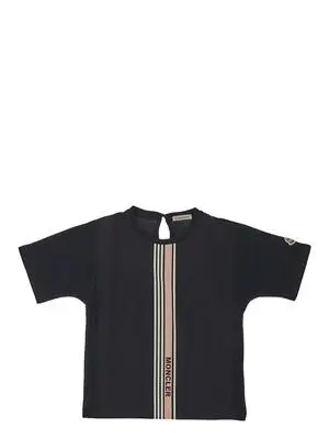 Moncler Stripe Trim T-shirt - Black