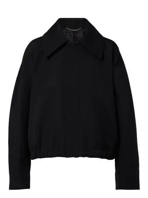 Victoria Beckham Arden Virgin Wool Gabardine Blouson Jacket - Black