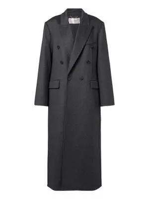 Victoria Beckham Double-breasted Wool-blend Coat - Black