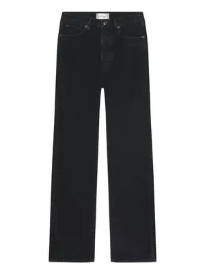 FRAME Jeans With Belt Loops And Multiple Pockets - Black