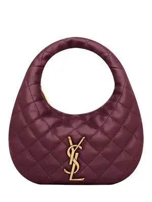 Saint Laurent Saint Laurent Quilted Mini Bag With Cassandre Logo Red Cabernet