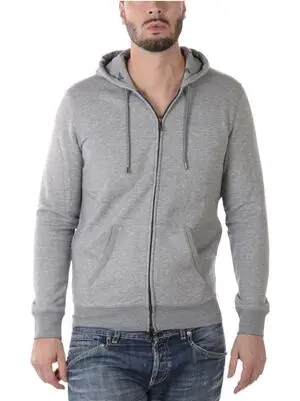 Emporio Armani Zip-up Hooded Sweater - Gray