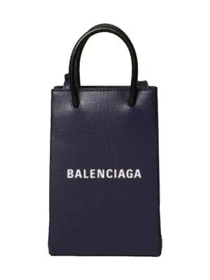 Balenciaga Shopping Phone Holder Handbag - Black