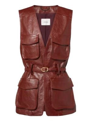 Dorothee Schumacher Broken Shine Leather Vest - Red