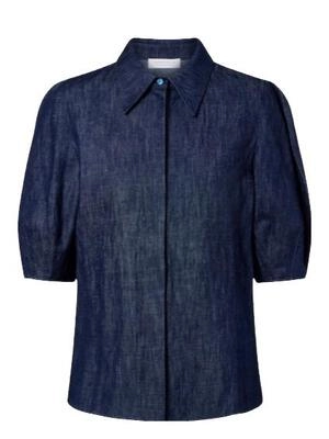 Gabriela Hearst Cotton And Linen Denim Shirt - Blue