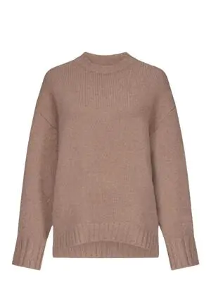 LOULOU STUDIO Long Sleeve Knit Top - Brown
