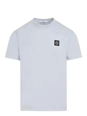 Stone Island Compass Patch Crewneck T-shirt - Sky Blue