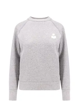 Isabel Marant Étoile Milla Flocked Logo Crewneck Sweatshirt - Grey
