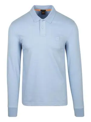 Hugo Boss Long-sleeved Polo Shirt - Light Blue