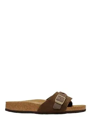 BIRKENSTOCK Braided Buckle-fastening Flat Sandals - Brown