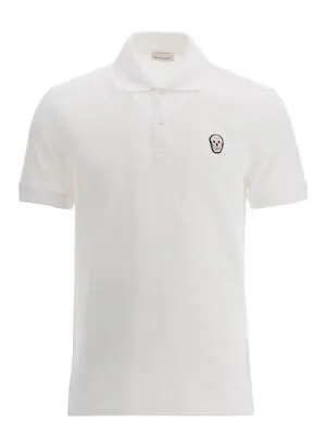 Alexander McQueen Skull Patch Polo Shirt - White