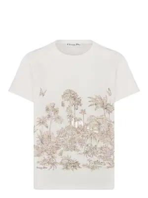 Dior Riviera" T-shirt - White/hazelnut