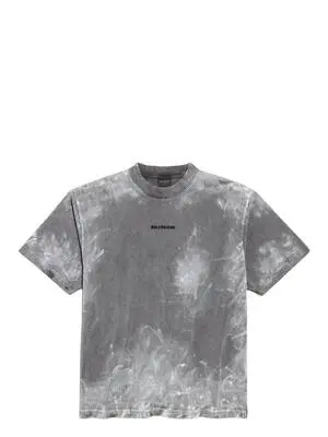 Balenciaga Paint Detailed Crewneck T-shirt - Gray
