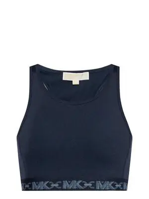 Michael Kors Logo-strap Sports Bra - Black