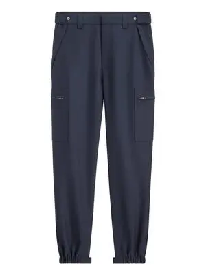 Dior Cargo Pants With Embroidered Waistband And Zip Cuffs - Blue