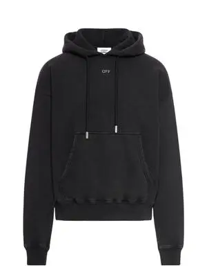 Off-White Stamp Mary Drawstring Hoodie - Black