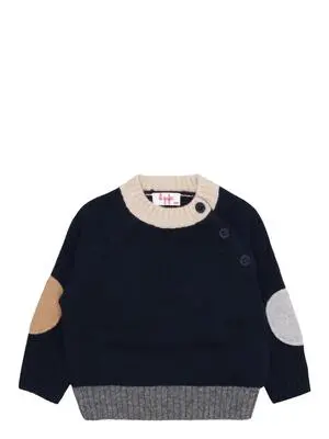 IL GUFO Spliced Detail Sweater - Black