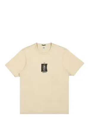 C.P. COMPANY Logo-print Cotton T-shirt - Nude