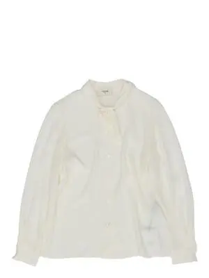 Celine Lavallière Blouse In Crêpe De Soie And Acetate - Ivory