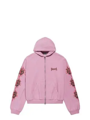 Balenciaga Sacré Cœur Zip-up Hoodie - Pink