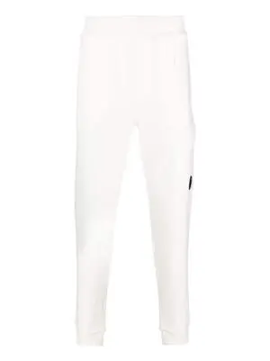 C.P. COMPANY Logo-plaque Cotton Track Pants - White