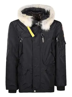 PARAJUMPERS Fur-trimmed Hooded Down Jacket - Black
