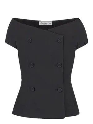DIOR Dior Off-the-Shoulder Double-Breasted Jacket