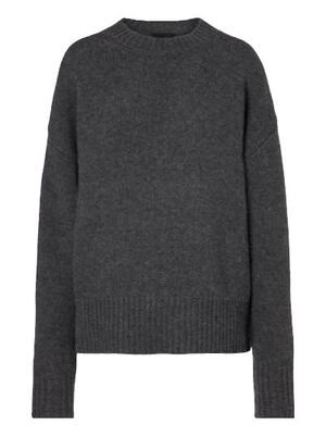 NILI LOTAN Long Sleeve Ribbed Sweater - Black