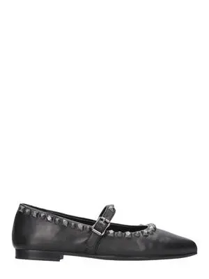 Ash Pointed Ballet Flats - Black
