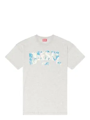 DIESEL® Logo-print Cotton T-shirt - Grey
