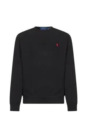 Polo Ralph Lauren Crewneck Sweatshirt With Embroidered Pony - Black