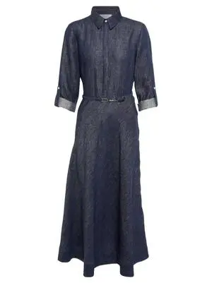 Gabriela Hearst Collared Long-sleeved Dress - Black