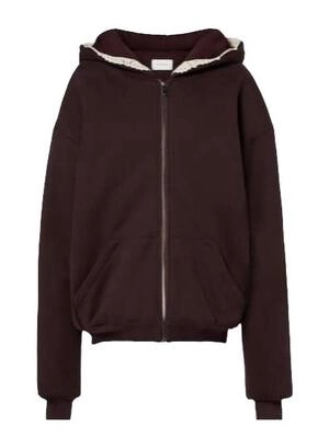Magda Butrym Long Sleeve Hooded Sweatshirt - Brown