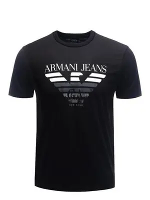 Emporio Armani Round-necked T-shirt - Black